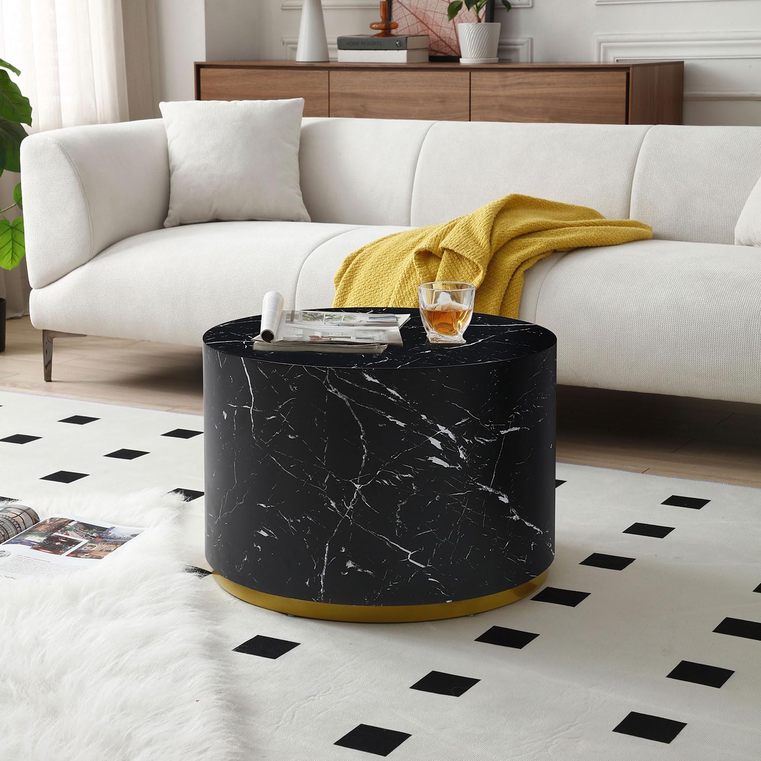 Round Coffee Table Small Side Table